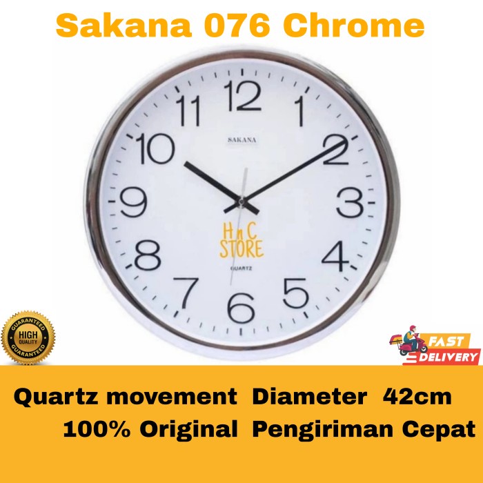 Jual Ukuran Besar Diameter 42Cm, Jam Dinding Sakana 076 Full List ...