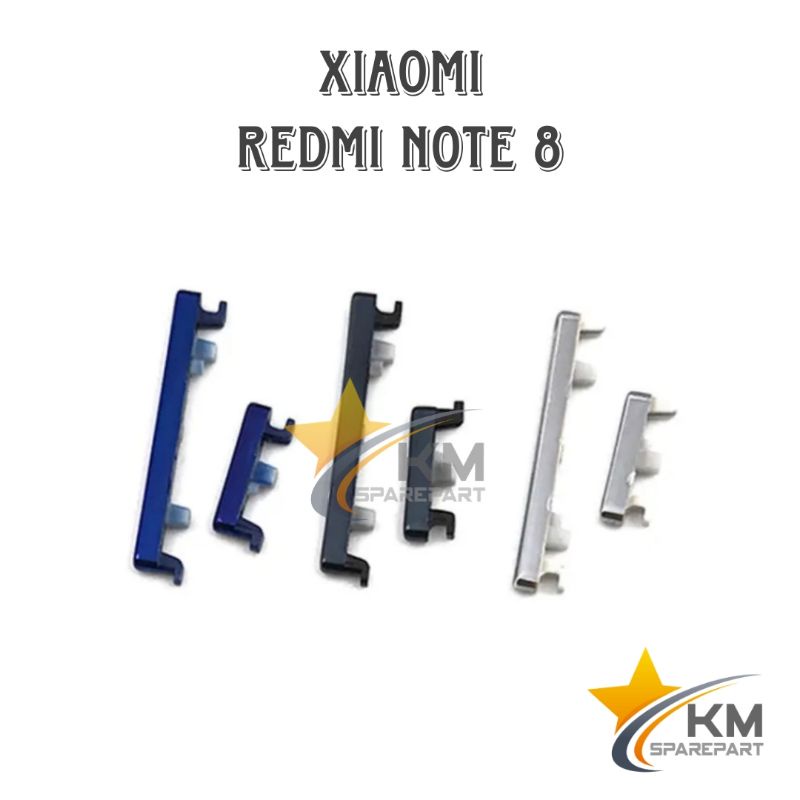 Jual Tombol luar Power On Off Volume Xiaomi Redmi Note 8 Pernik Rubber | Shopee Indonesia