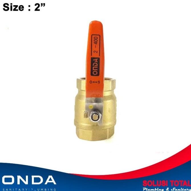 Jual Ball Valve Kuningan / Brass 2" Onda 2 Inch Stop Kran Keran Engkol | Shopee Indonesia