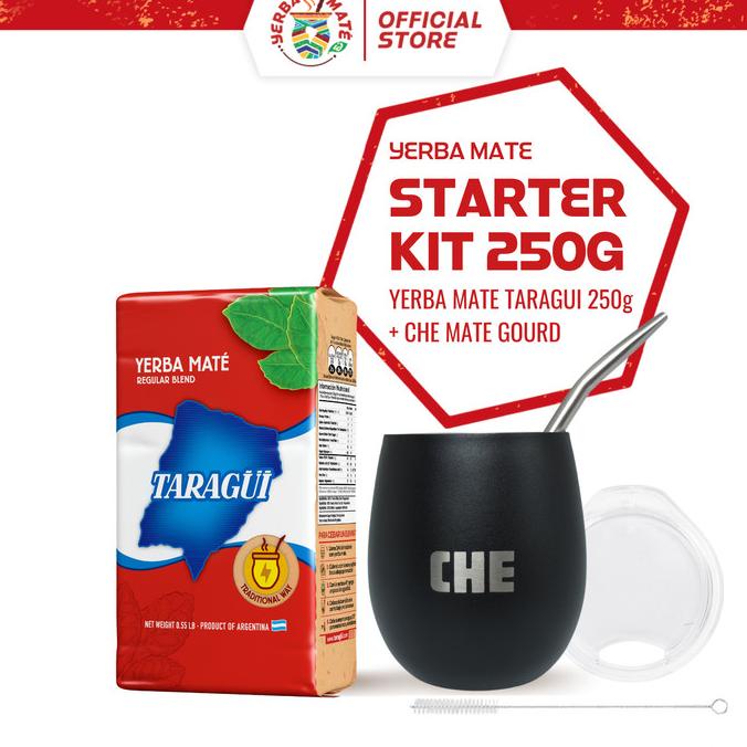 Jual Taragui Yerba Mate with stems 250g + CHE Mate Gourd Cup Set ...