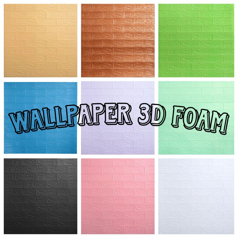 Jual Wallpaper Dinding Foam Bata 3D Classic Ukuran 70 x 77 Cm | Shopee Indonesia