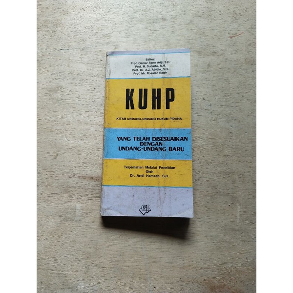 Jual Buku Hukum, KUHP Karya Dr. Andi Hamzah, S.H. | Shopee Indonesia