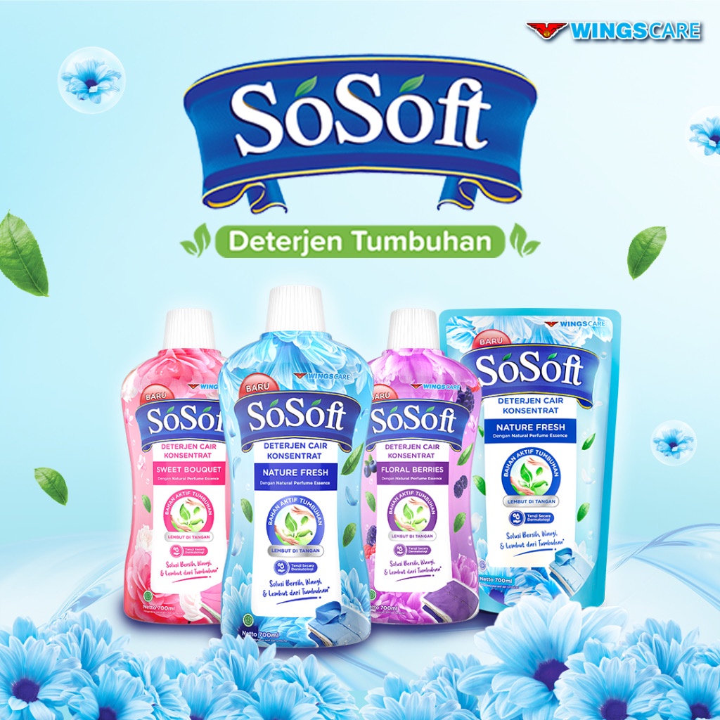 Jual Detergent Cair So soft ukuran 700 ml | Shopee Indonesia