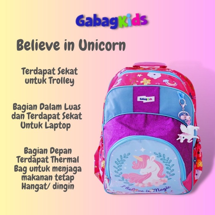 Jual GABAG Kids Backpack 2 in 1 - Unicorn Blink | Shopee Indonesia