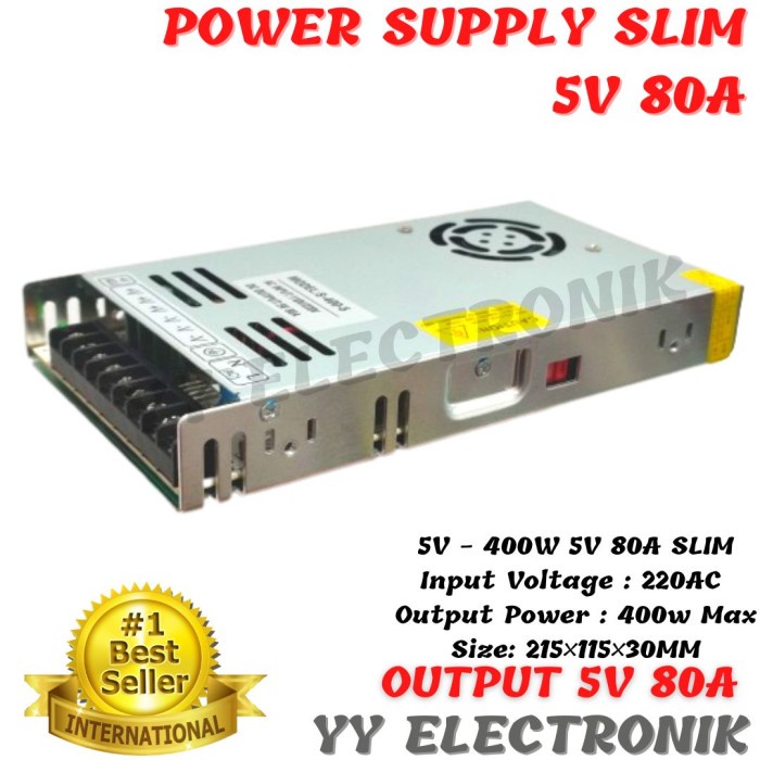 Jual POWER SUPPLY RUNNING TEXT SLIM ADAPTOR TRAVO 5V 80A | Shopee Indonesia