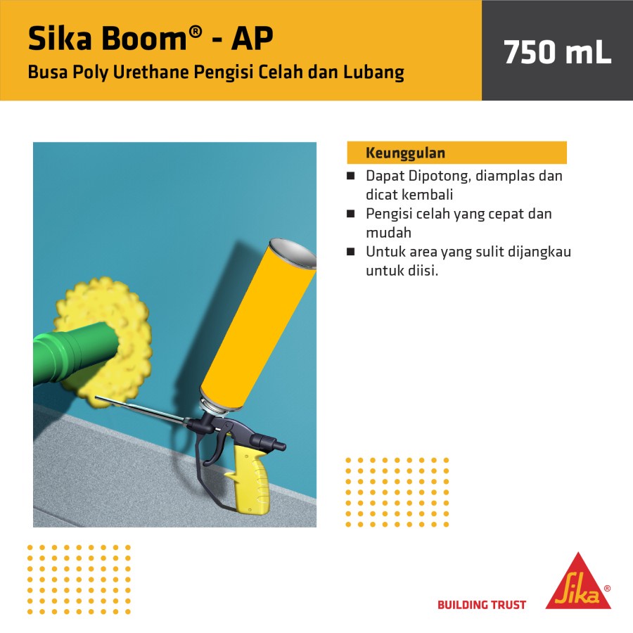 Jual Sika - SikaBoom AP Sealant Boom Foam Mengembang Penutup Lubang ...