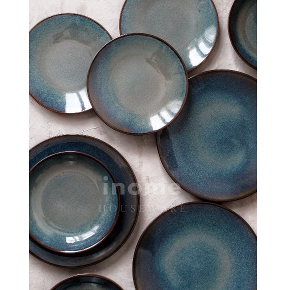 Jual Orion Series - piring makan Warna Biru Laut Bahan Ceramic Ukuran ...