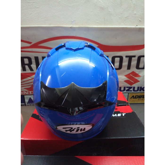 Jual Helm Hiu Arrow / Double Visor / Half Face Helmet / Sni Blue Mild ...