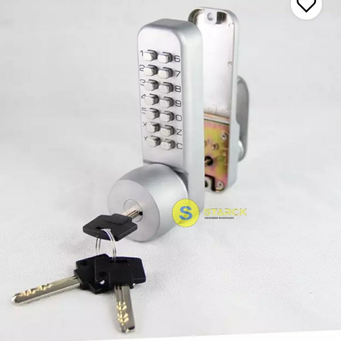 Jual Kunci Pintu Nomor Pin Manual Push Button Doorlock | Shopee Indonesia