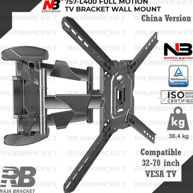 Jual REKOMENDASI Bracket Braket Breket TV Fleksibel 32 40 42 43 49 50 ...