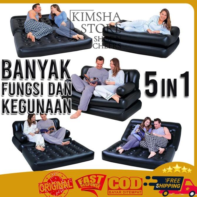 Jual Bestway 5 in 1 Sofa Bed Kasur Ranjang Angin Tiup Free Pompa ...