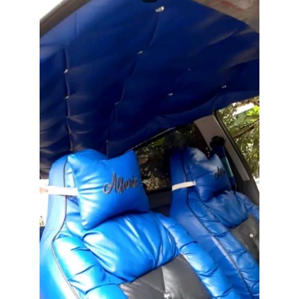 Jual Cover Variasi Atap plafon Motif Sofa kancing Bahan Kulit Mobil ...