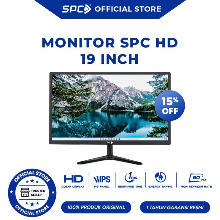 Jual SPC LED Monitor 19 Inch Support HDMI & VGA - SM-19HD Garansi 1 ...