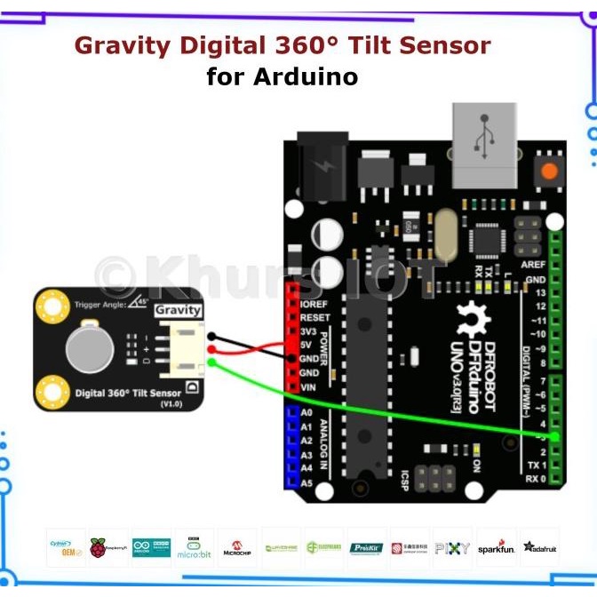 Jual Gravity : Digital 360 Tilt Sensor for Arduino | Shopee Indonesia