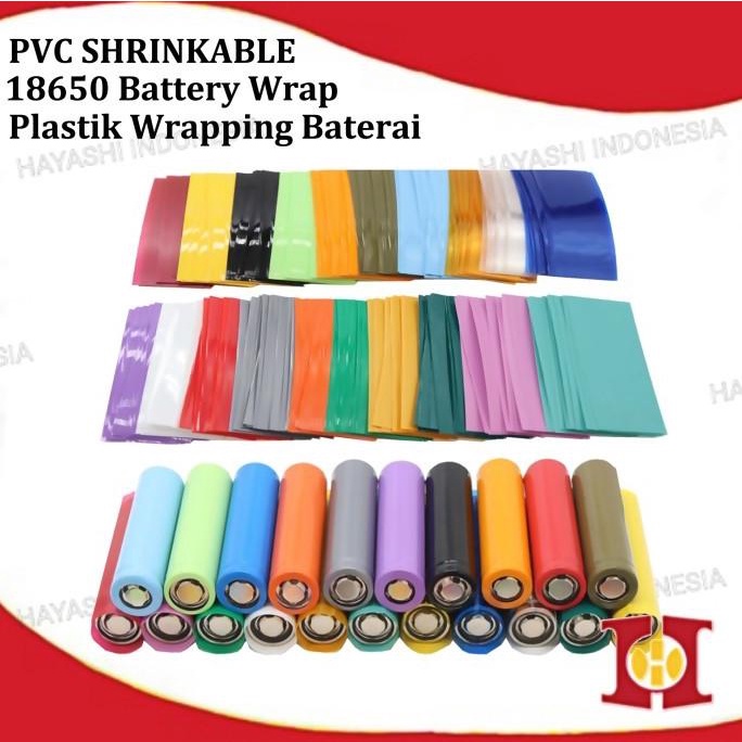 Jual Battery Wrap 18650 Sleeve PVC Jaket Plastik Cover Batre Batere ...