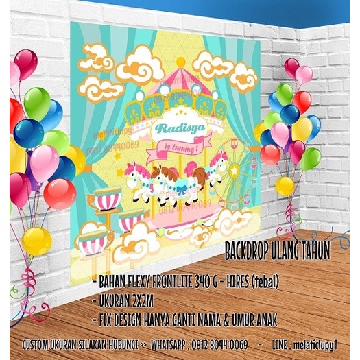 Jual Backdrop Ulang Tahun 2X2M_Carnival Bestseller Backdrop | Shopee ...