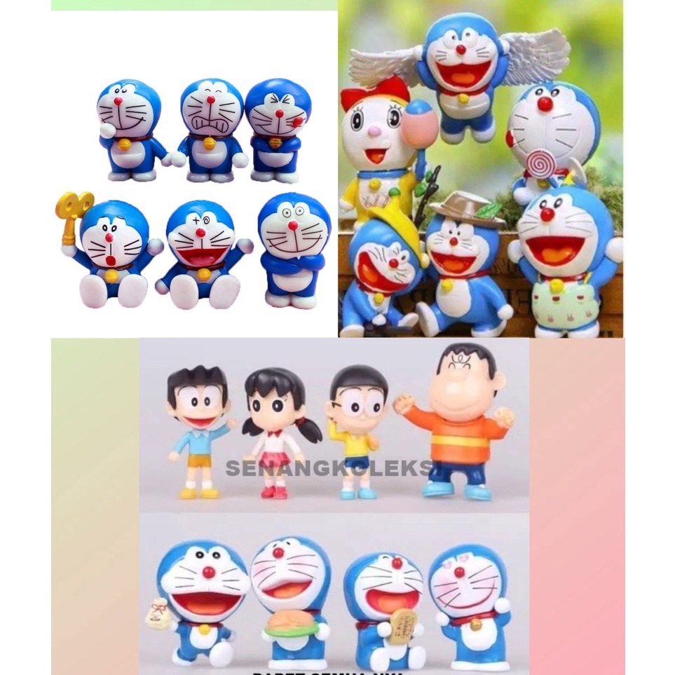 Jual ★★ WK Doraemon Figure Set Isi 8/Topper Cake d Kemasan Baru ★★★. | Shopee Indonesia