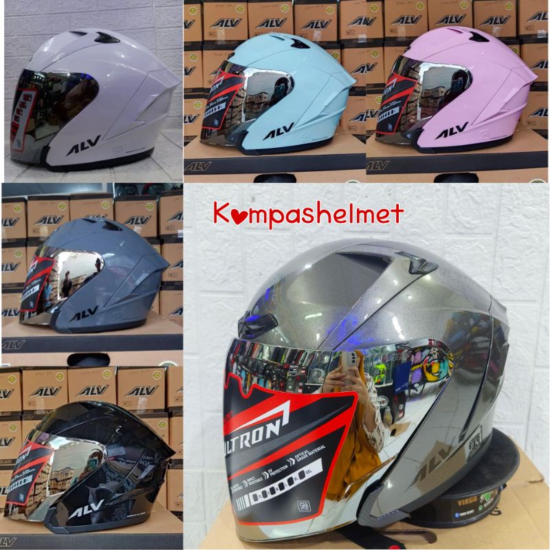 Jual HELM ALV ULTRON NEW COLOUR SOLID GUNMETAL GLOSSY | Shopee Indonesia