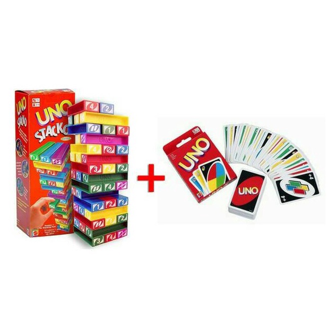 Jual Muraaaahh..!! PAKET 2in1 UNO STACKO DAN UNO KARTU | Shopee Indonesia
