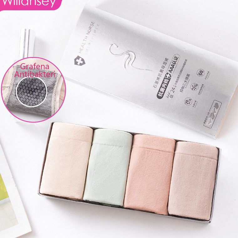Jual VIRAL [Set Kotak 4pcs] Celana dalam antibakteri graphene wanita ...