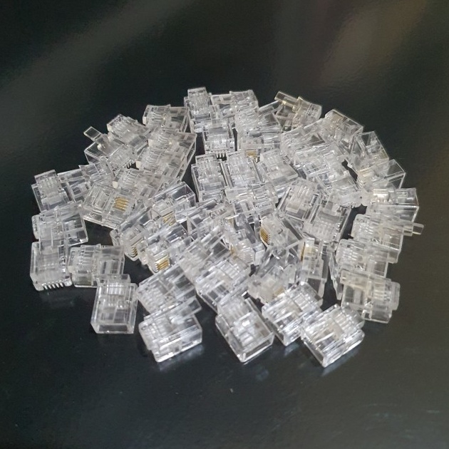 Jual Segera Dapatkan! PIN RJ11 Konektor / Modular Telepon Plug 4 PIN ...