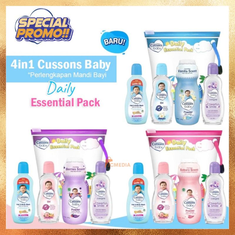 Jual Cussons Baby Daily Essential Pack 4in1 | Perawatan Bayi Mini Bag ...