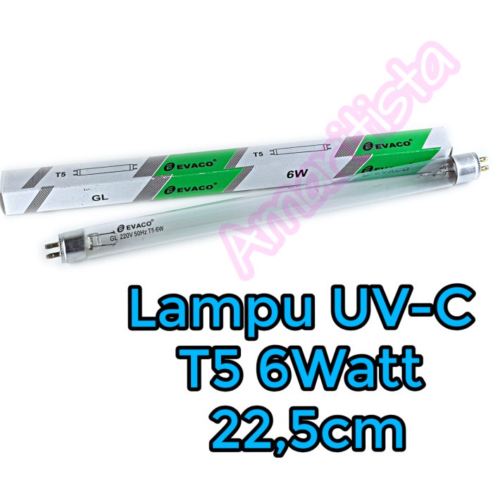 Jual Lampu UV UVC Germicidal sterilizer T5 6W 22.5cm EVACO Steril kuman | Shopee Indonesia