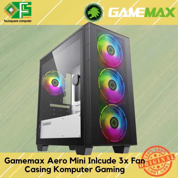 Jual Casing Pc Gamemax Casing Aero Mini Black 3 Fan Rgb Casing M