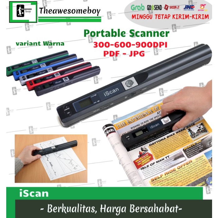 Jual iScan 900 DPI Portable Scanner Handyscan A4 Photo Scan Skypix ...