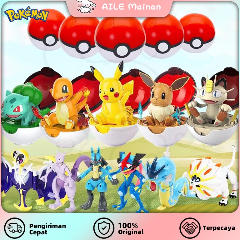 Jual Top Designz6Z0l ORIGINAL Pokemon balls / Mainan pokemon pokeball ...