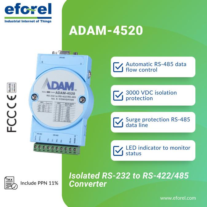 Jual ADAM-4520-F Industrial Konverter Serial RS-232 to RS-485 Advantech ...