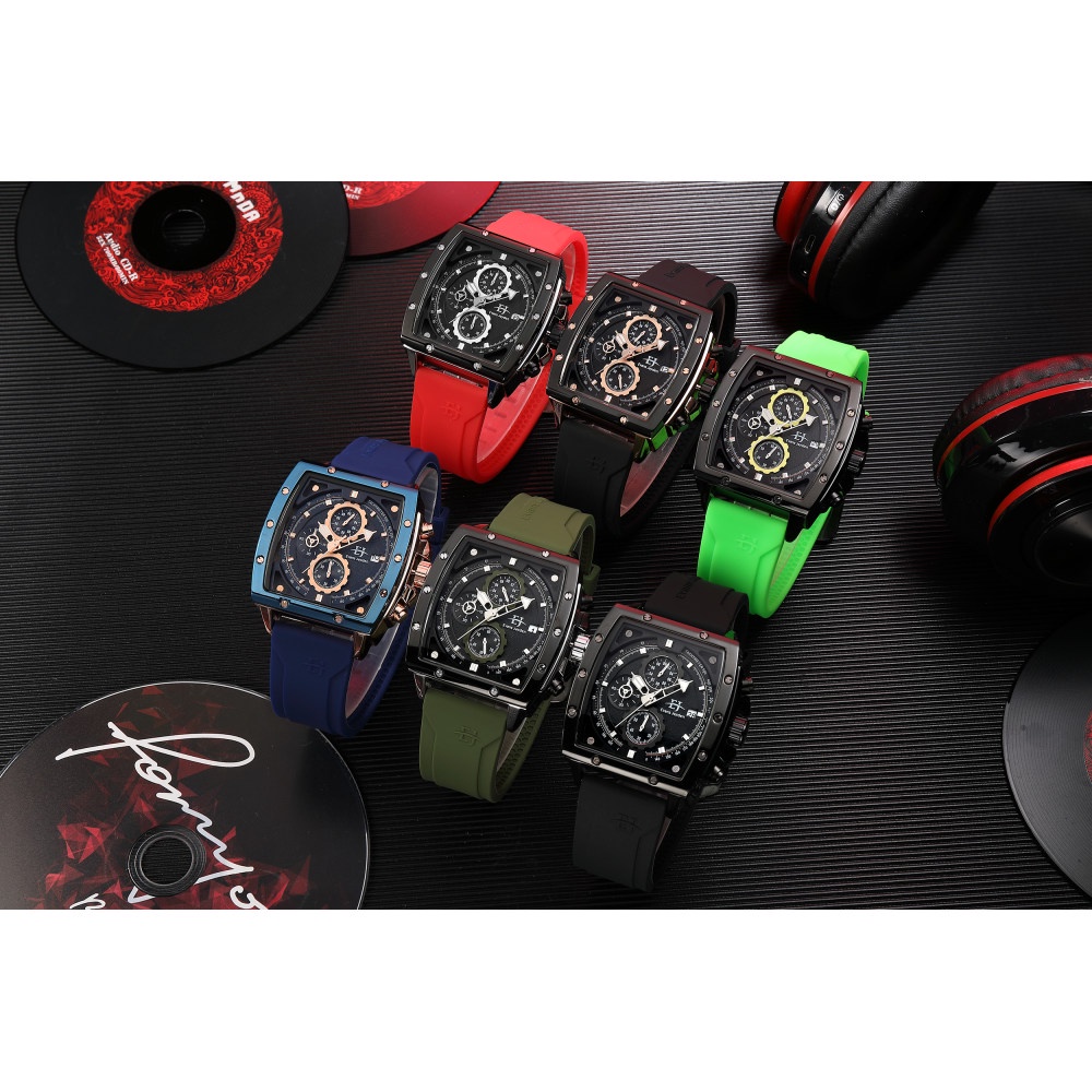 Jual Jam Tangan Pria Evans Jayden 9463 Rubber Chrono | Shopee Indonesia