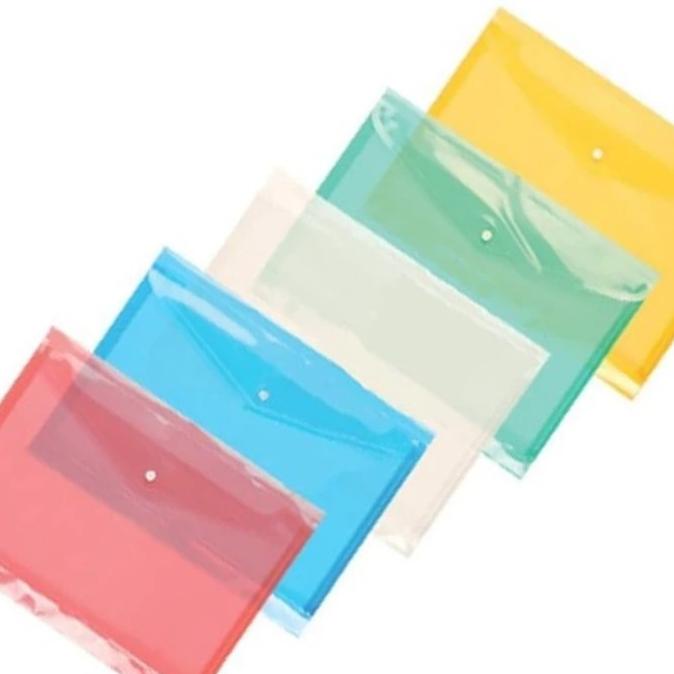 Jual ] map kancing plastik folio/map file/1 pak isi 12 pcs | Shopee ...