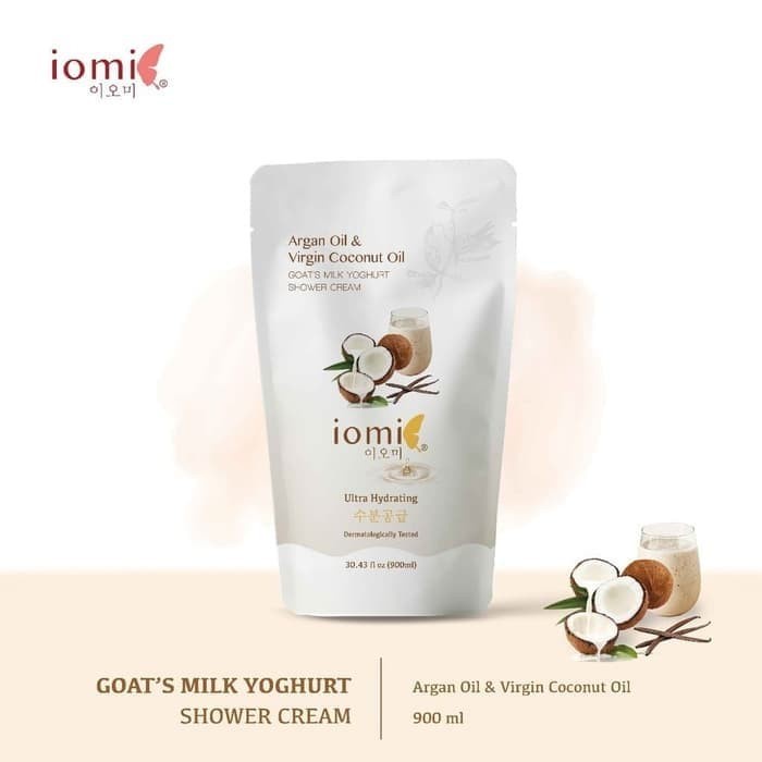 Jual Iomi Gm Shower Cream Arg Oil Virg Ccn Oil 900 Ml | Shopee Indonesia