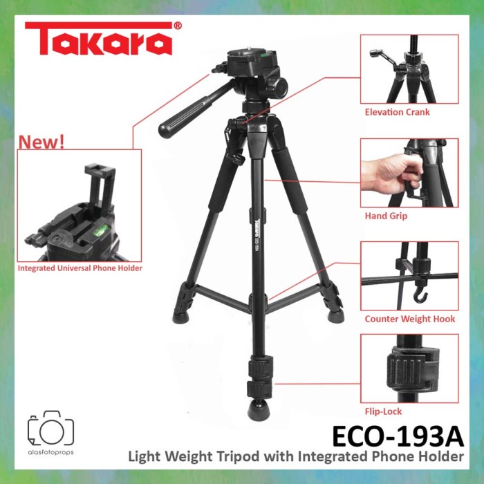 Jual TAKARA ECO-193A LIGHT WEIGHT TRIPOD | Shopee Indonesia