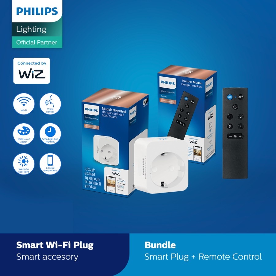 Jual Philips Paket Smart Wi-Fi Remote Control + Wi-Fi Smart Plug ...