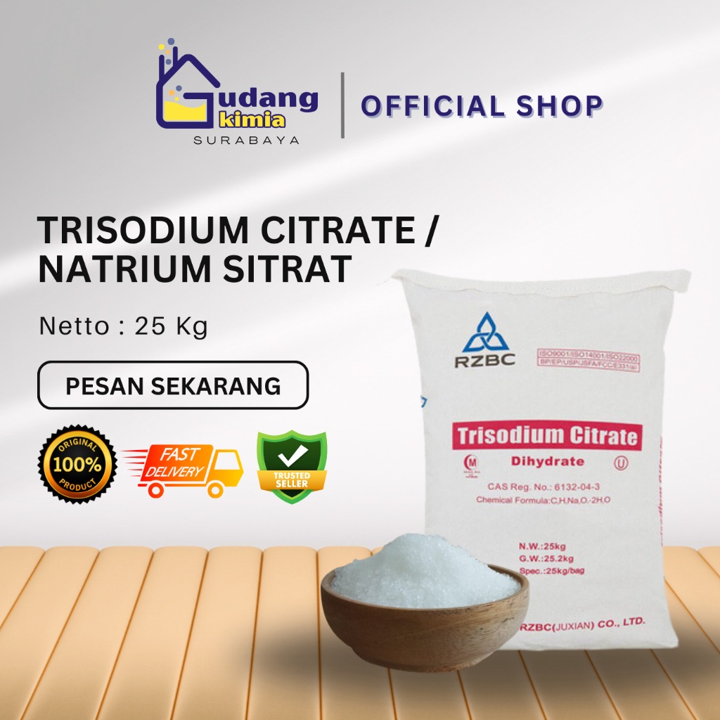 Jual Trisodium Citrate / Natrium Sitrat / Sodium Citrate 500 Gram | Shopee Indonesia