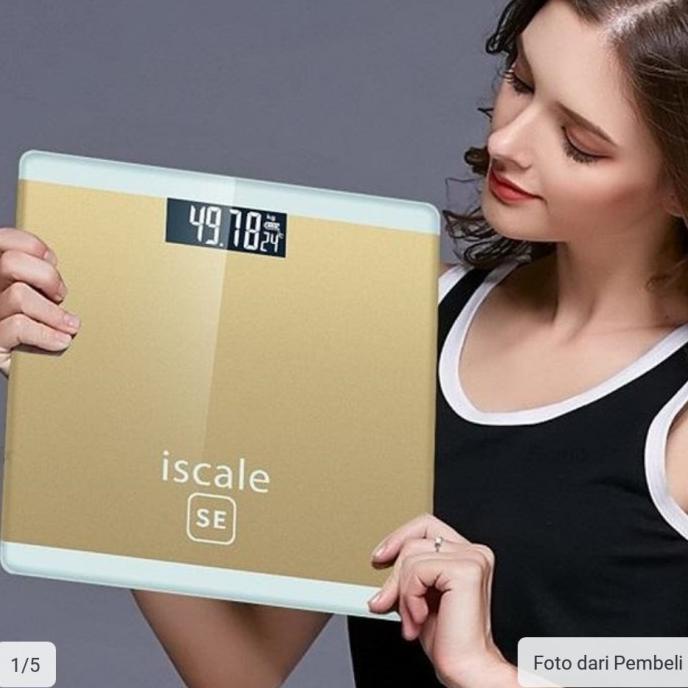 Jual timbangan badan iscale digital lcd & temperature | Shopee Indonesia