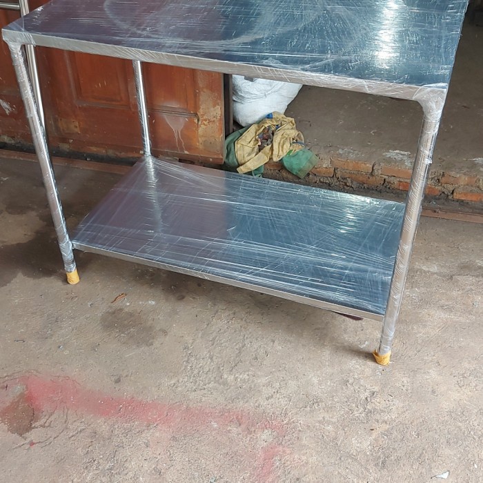 Jual Sale rak meja 2 susun /MEJA STAINLESS/BANGKU STAINLESS/CABINET ...