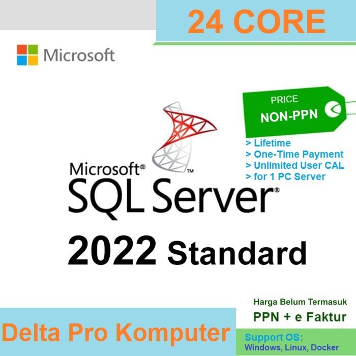 Jual Microsoft SQL Server 2022 Standard 24 Core Unlimited CAL Original ...