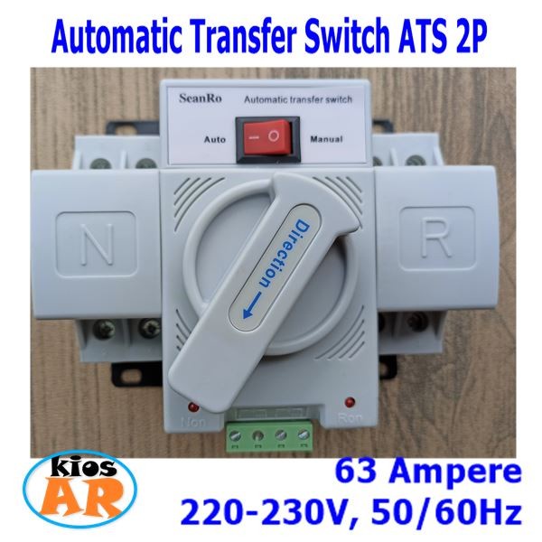 Jual Automatic Transfer Switch ATS 2P 220VAC 63A | Shopee Indonesia