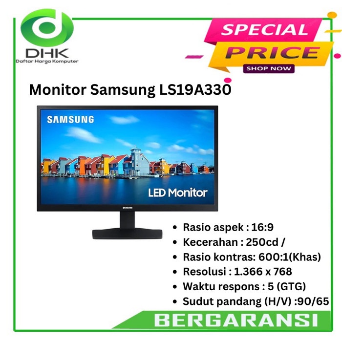 Jual Monitor LED Samsung LS19A330 HDMI VGA 19Inch | Shopee Indonesia