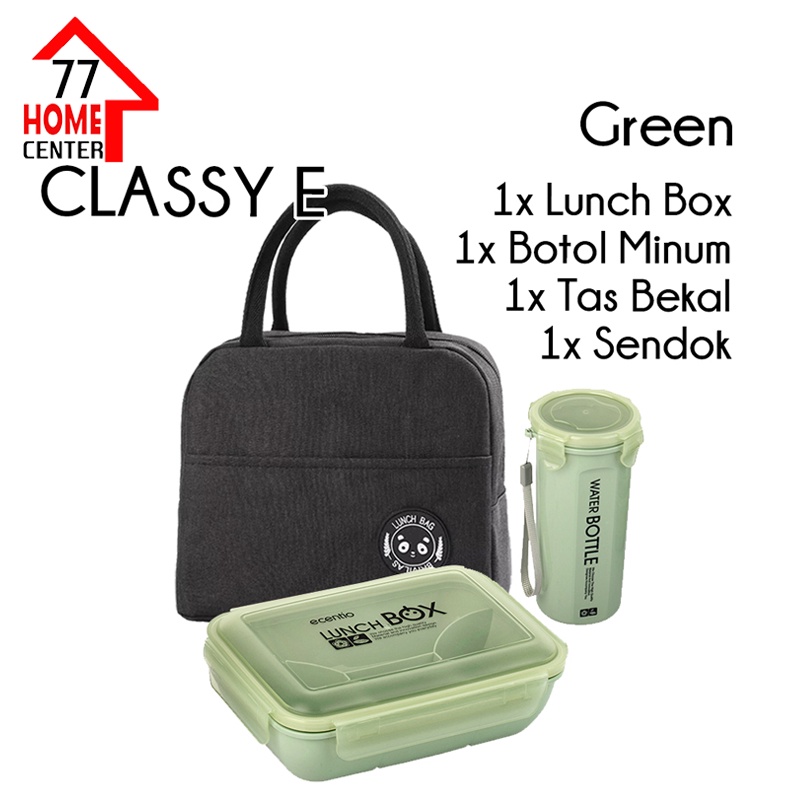 Jual Lunch Box Set Kotak Makan Botol Minum Tas Bekal Sendok BPA Free | Shopee Indonesia