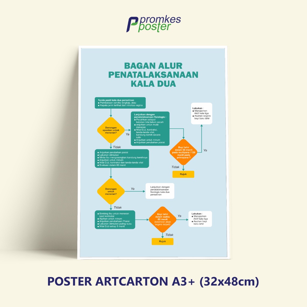 Jual Poster Kebidanan Bagan Alur Penatalaksanaan Kala Dua | Shopee ...