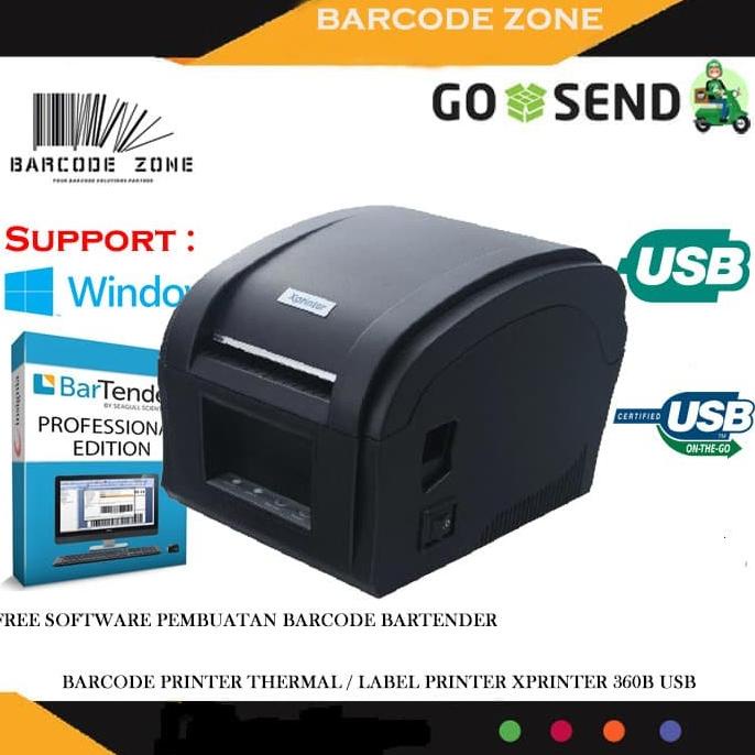 Jual PRINTER BARCODE THERMAL / LABEL PRINTER XPRINTER XP-360B - USB ...