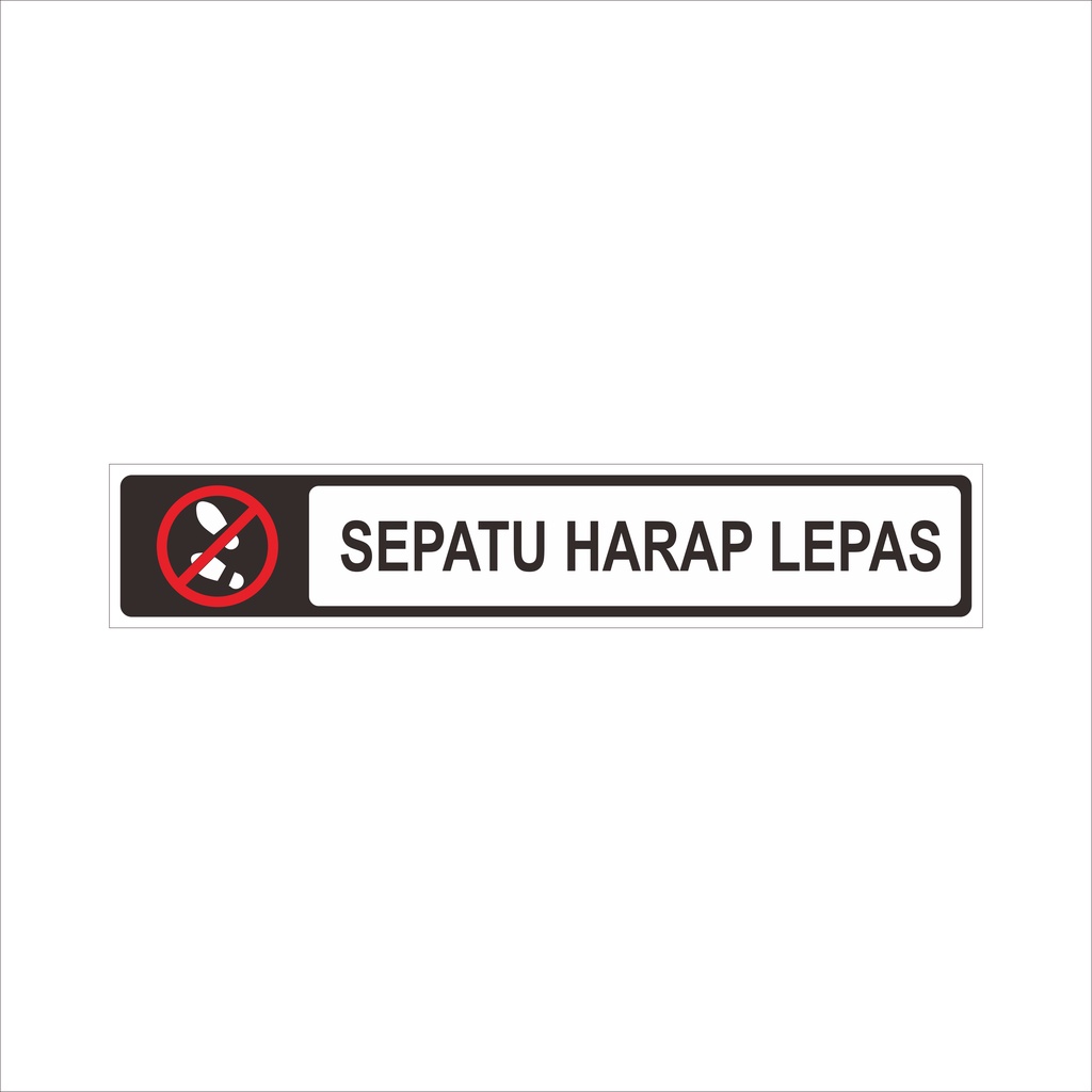 Jual SIGN TANDA ARAH PENTUJUK RAMBU SEPATU HARAP LEPAS 7,5 X 40 CM ...