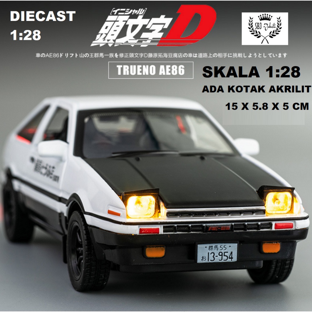 Jual DIECAST MINIAUTO TOYOTA AE86 TRUENO INITIAL D Skala 1:28 ada BOX ...