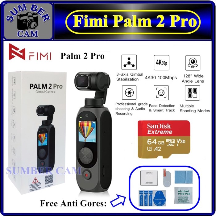 Jual FIMI PALM 2 PRO FPV Gimbal Pocket Camera Upgraded 4K | Shopee Indonesia
