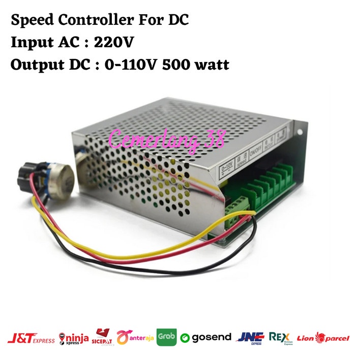 Jual AC 110-220V PWM SPEED CONTROLLER FOR DC 0-100V 500W SPINDLE MOTOR ...