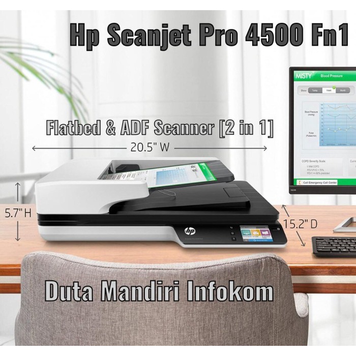 Jual Hp ScanJet Pro 4500 fn1 - Flatbed & ADF Network Scanner | Shopee ...